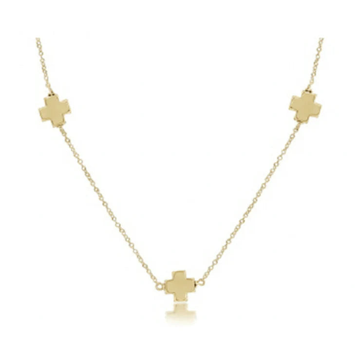 Enewton 15" Simplicity Gold Chain - Signature Gold Cross – Oh Yeah Boutique